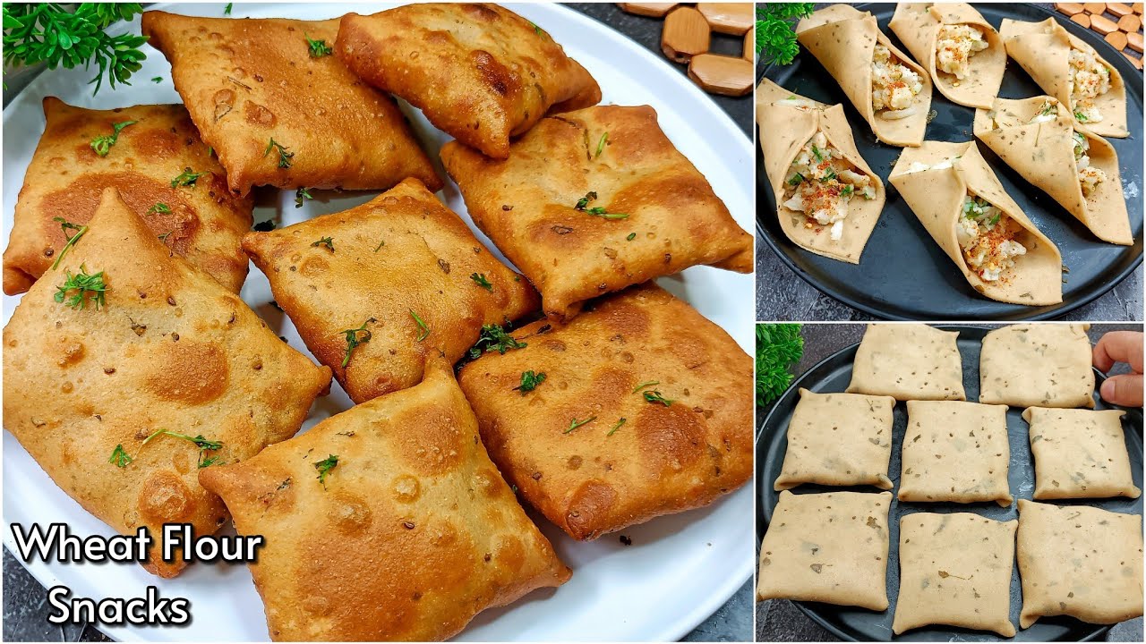 2 Minutes Snacks Recipes | Wheat Flour Snacks Recipes | Monsoon Special ...