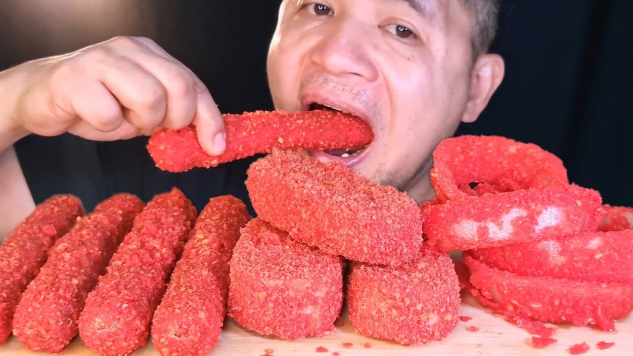 Cheetos SPAM, HOT DOGS, ONIONS eating Mukbang - YouTube