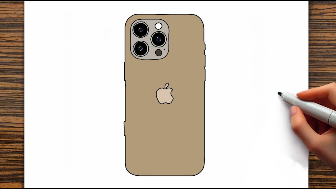 How to draw an IPHONE 16 PRO MAX |Step by step - YouTube
