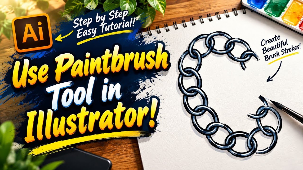 Use Paintbrush Tool in Illustrator! - YouTube