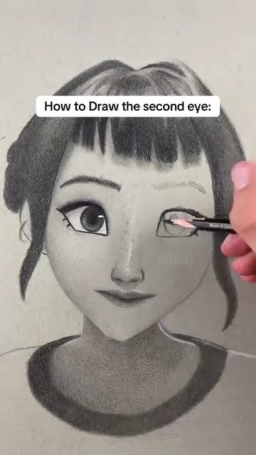 Simple Way To Draw The Second Eye - Stwp By Step #howtodraw # ...