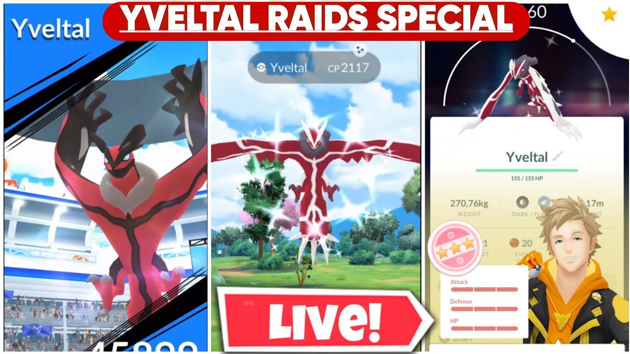 (DAY-1) POKÉMON GO YVELTAL RAID SPECIAL LIVE | Target To Max Out ...