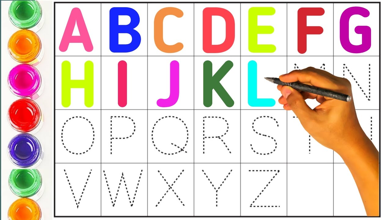 Nursery Class a b c d | Coloring and Learn abcd Alphabet | A For Apple ...
