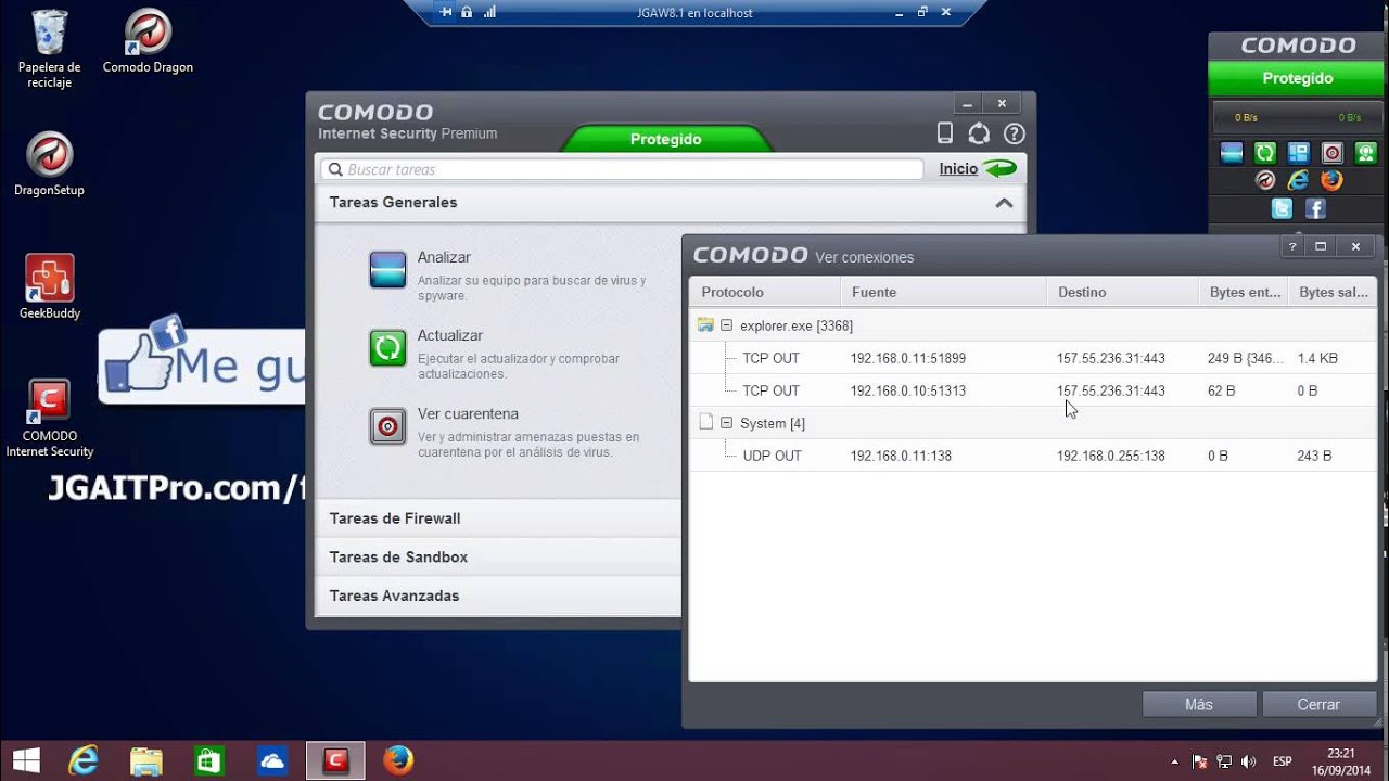 COMODO Firewall - Permitir o bloquear conexiones desde otros equipos en redes detectadas - YouTube