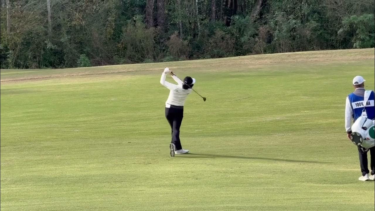 윤이나 Ina Yoon LPGA Q-Series R4 4번홀 파5 이글 #윤이나 #lpga #golf - YouTube