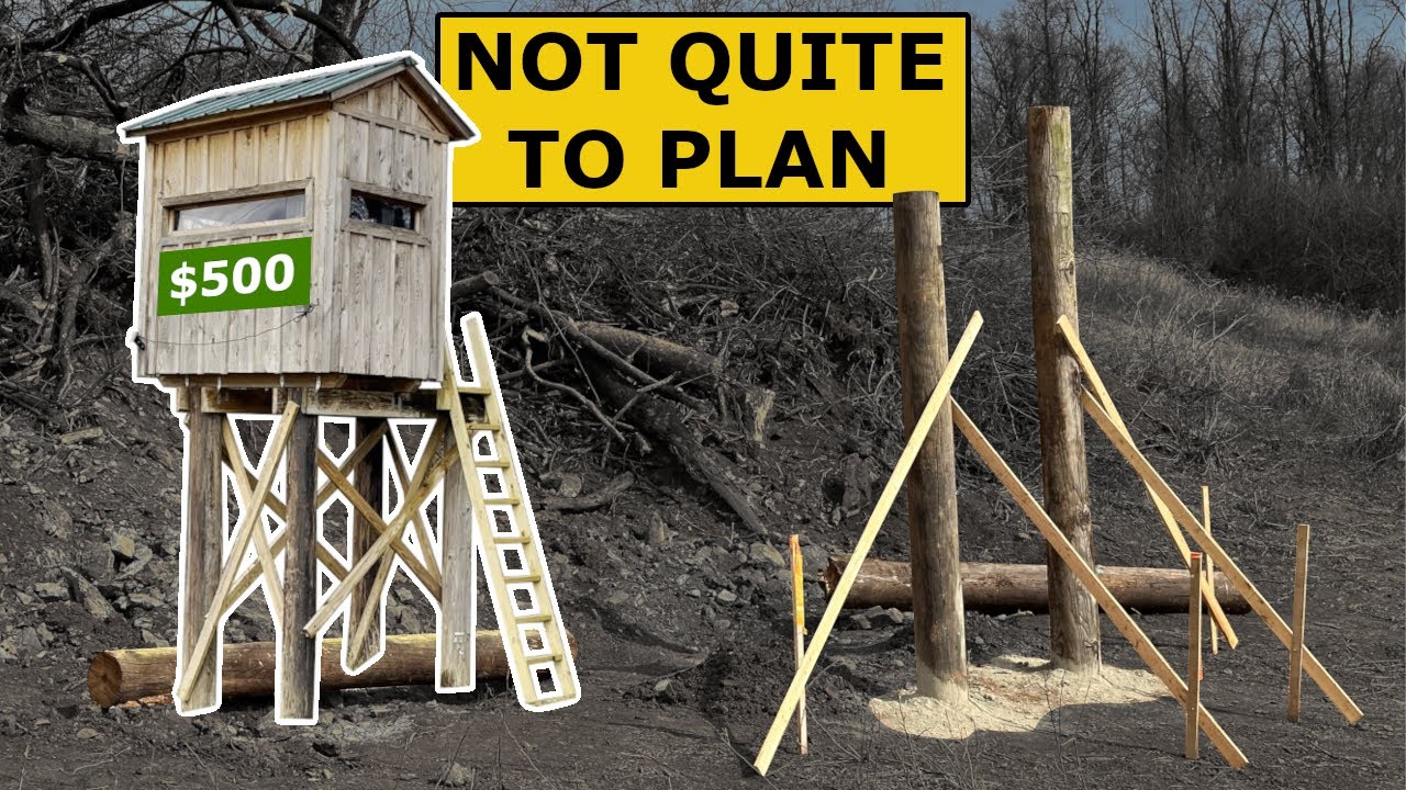Setting Posts for $500 Tower Hunting Blind (Part 2) - Salvaged ...