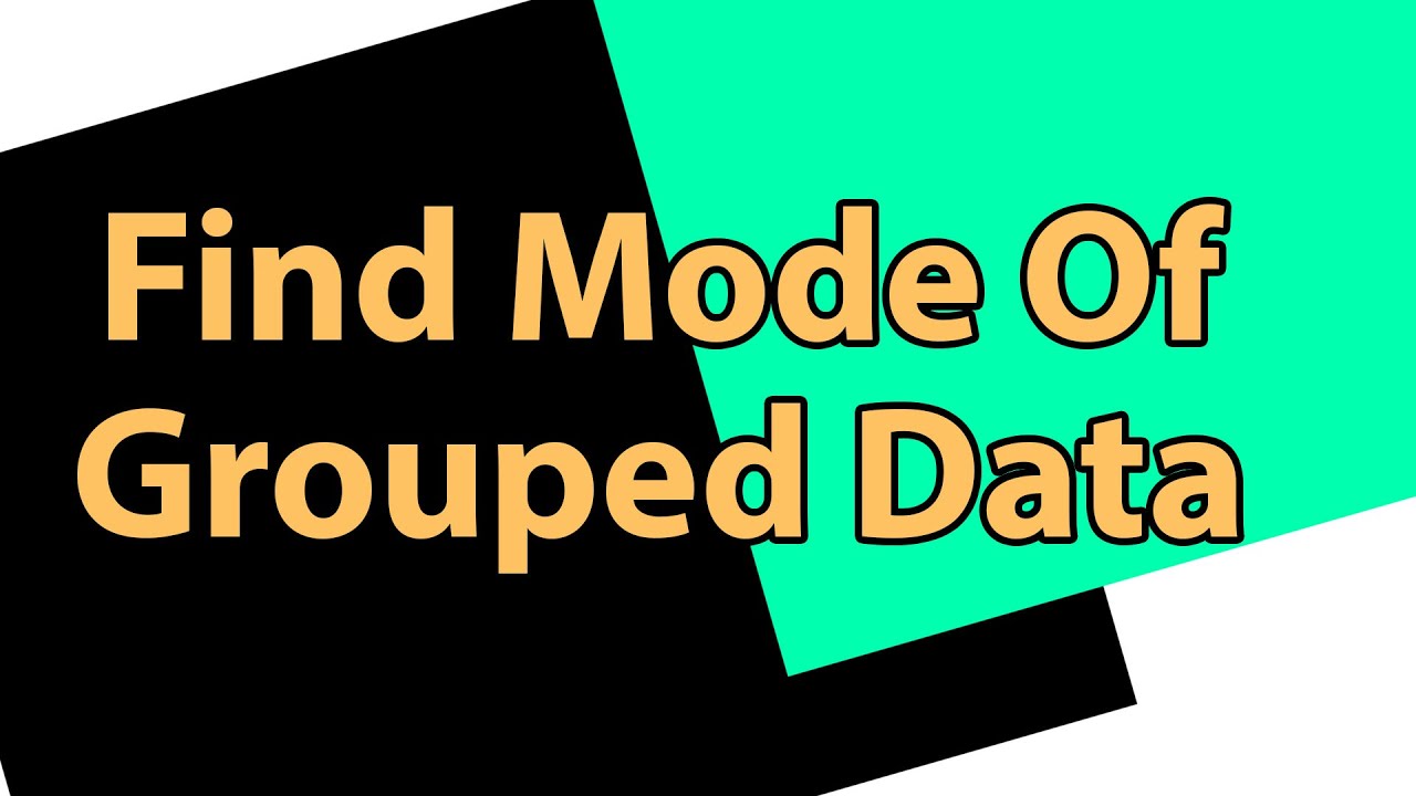 Find Mode Of Grouped Data | Icse |Cbse | Math Example - YouTube