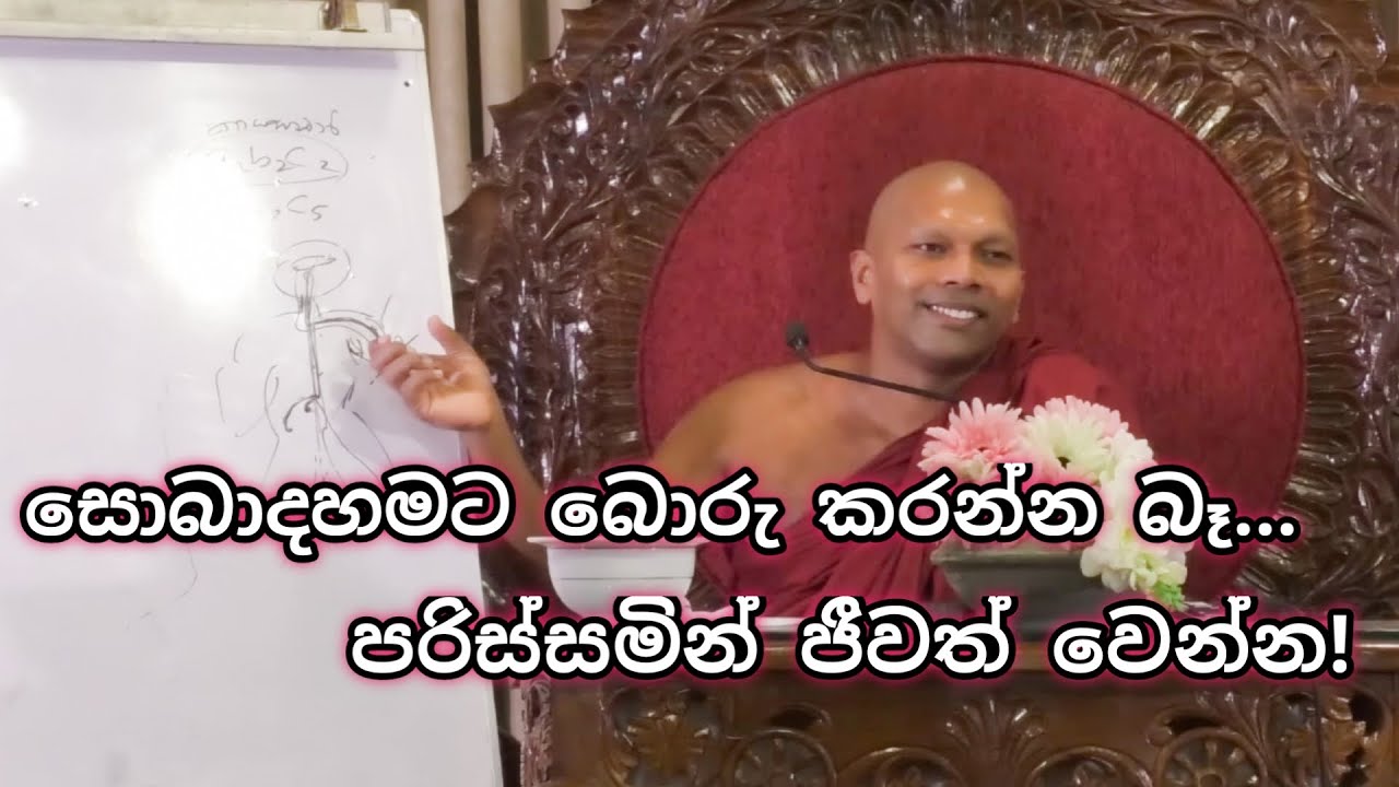 සොබාදහමට බොරු කරන්න බෑ පරිස්සමින් ජීවත් වෙන්න ගුරු ස්වාමින් වහන්සේ