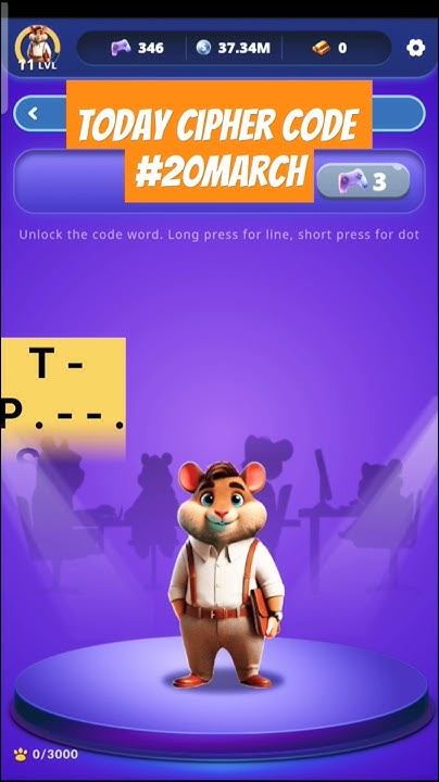 20 March Hamster Kombat Gamedev Heroes Daily Cipher code 20March| Today CIPHER codes|cipher ...