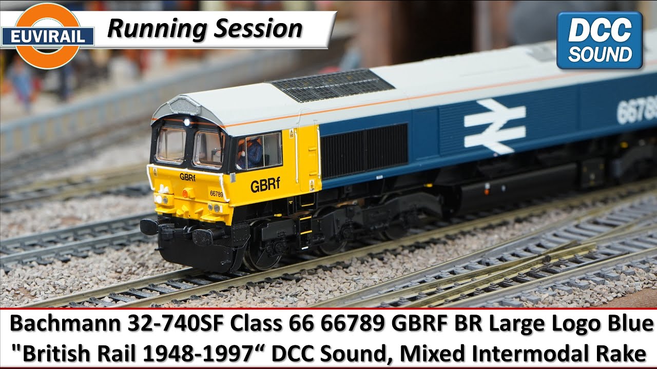 Bachmann Class 66 32-740SF 66789 GBRF BR Large Logo Blue "British Rail ...