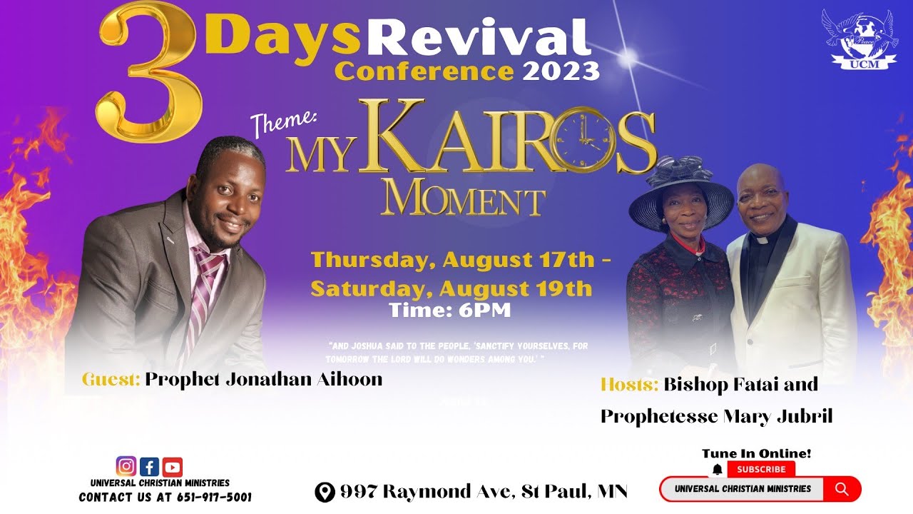 3 Day Revival Day 2 LIVE with #BishopFataiJubril 8/18/23 - YouTube