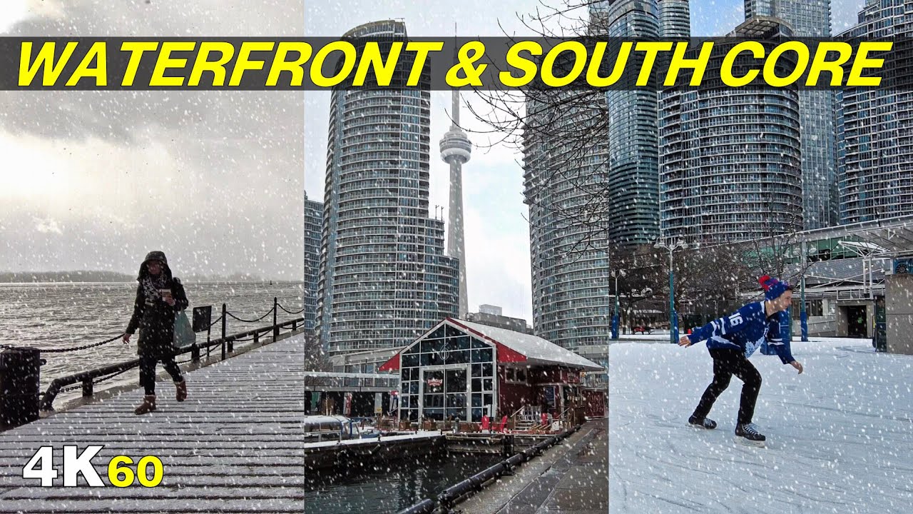 Snowfall at the Toronto Waterfront & South Core Walk (Dec 2021) - YouTube