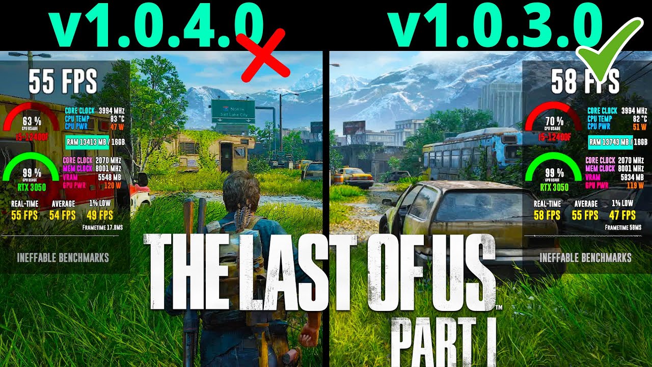 The Last Of Us Part 1 PC: New "BIG" Update Patch v1.0.4.0 vs v1.0.3.0 Comparison - YouTube