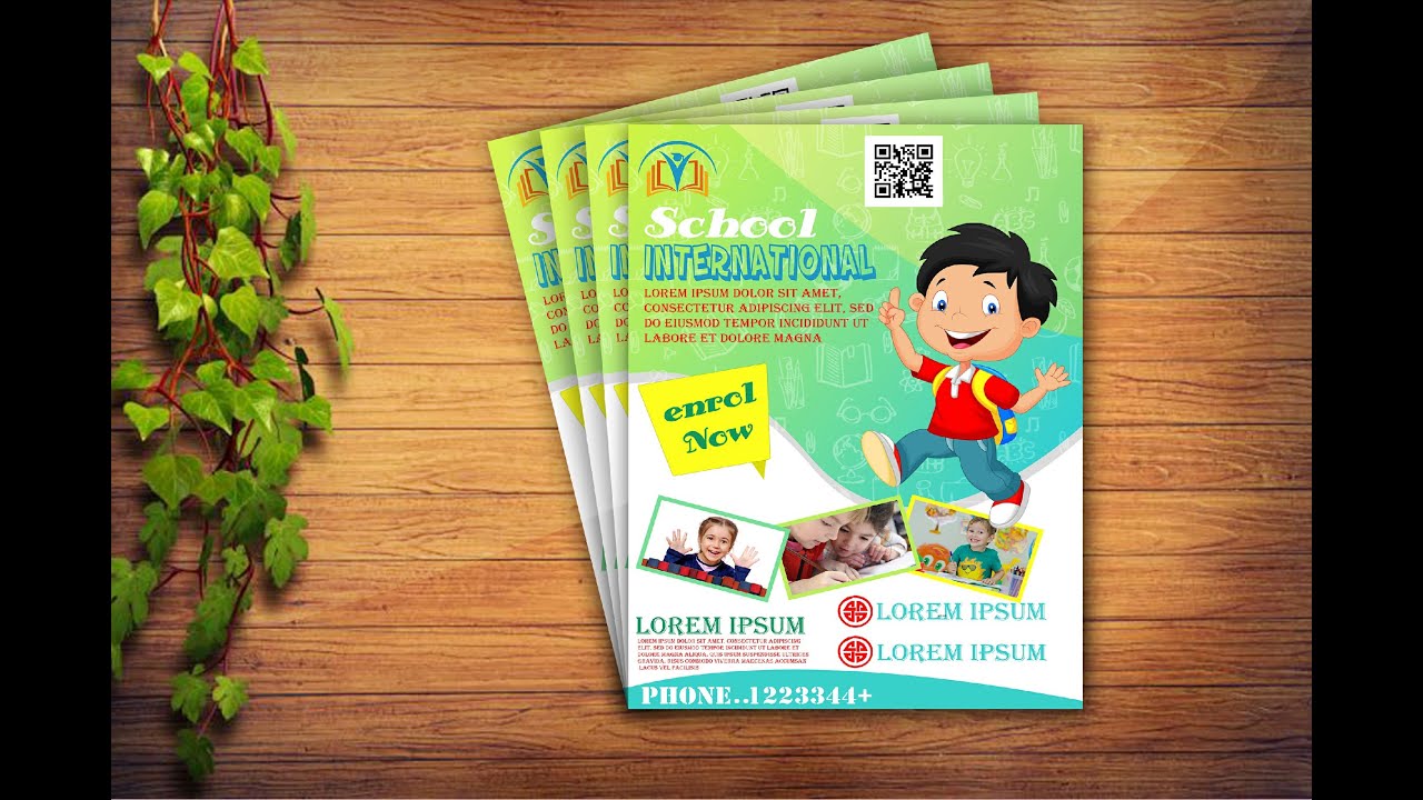 Flyer Design school Education - Photoshop Tutorials - YouTube