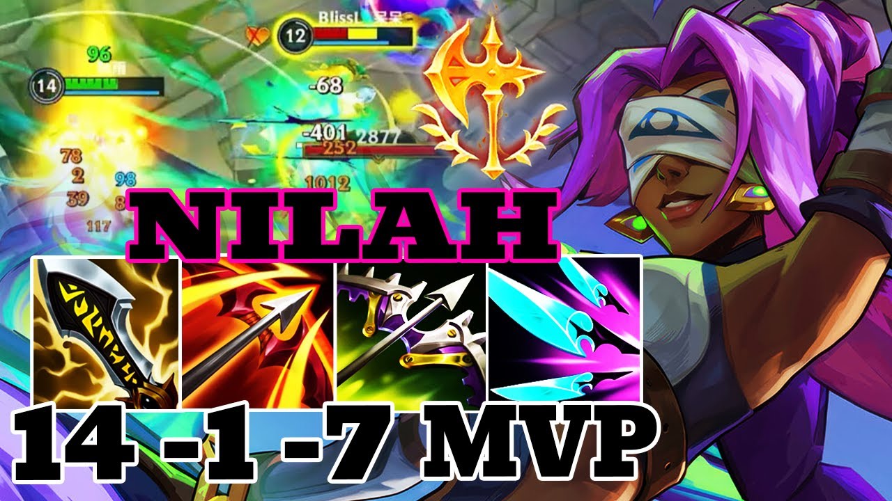 WILD RIFT NILAH ADC GAMEPLAY | 14 -1 -7 MVP | NILAH BUILD RUNES - YouTube