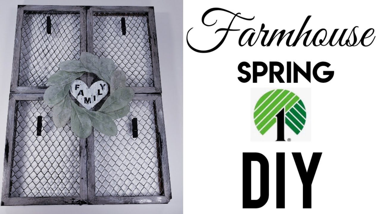 DOLLAR TREE DIY ~SPRING FARMHOUSE DECOR 2020~ CHICKEN WIREFRAME ...