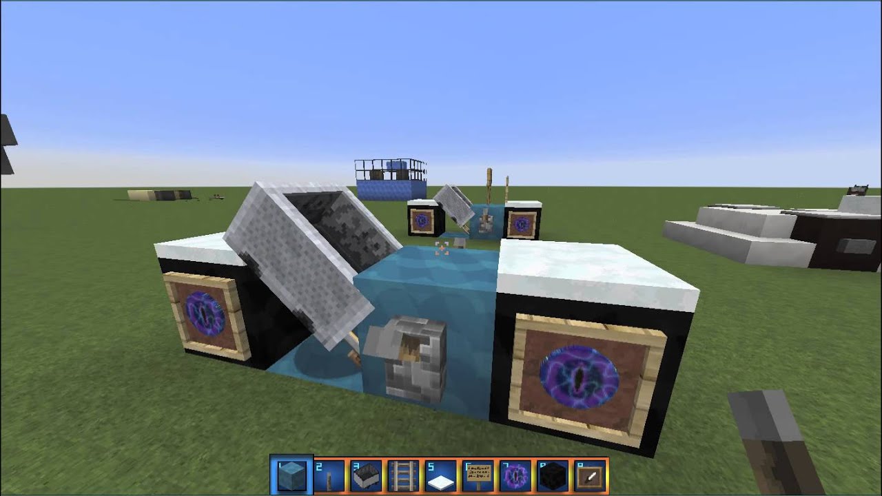 How to bulid a motorcycle in minecraft - YouTube