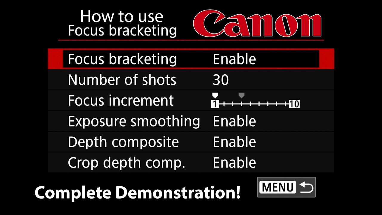 How to use Canon's Focus Bracketing Feature Canon R6 Mark II R7 R8 and ...
