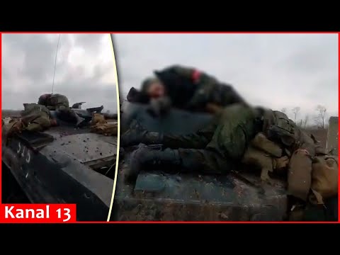 Ruslar texnikalarını qucaqlayıb yatıblar-Ekipajı ilə bərabər məhv edilən rus texnikası