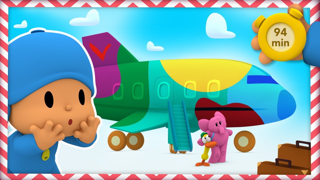 ️ POCOYO AND NINA - An Exciting Plane Trip [94 min] | ANIMATED CARTOON ...