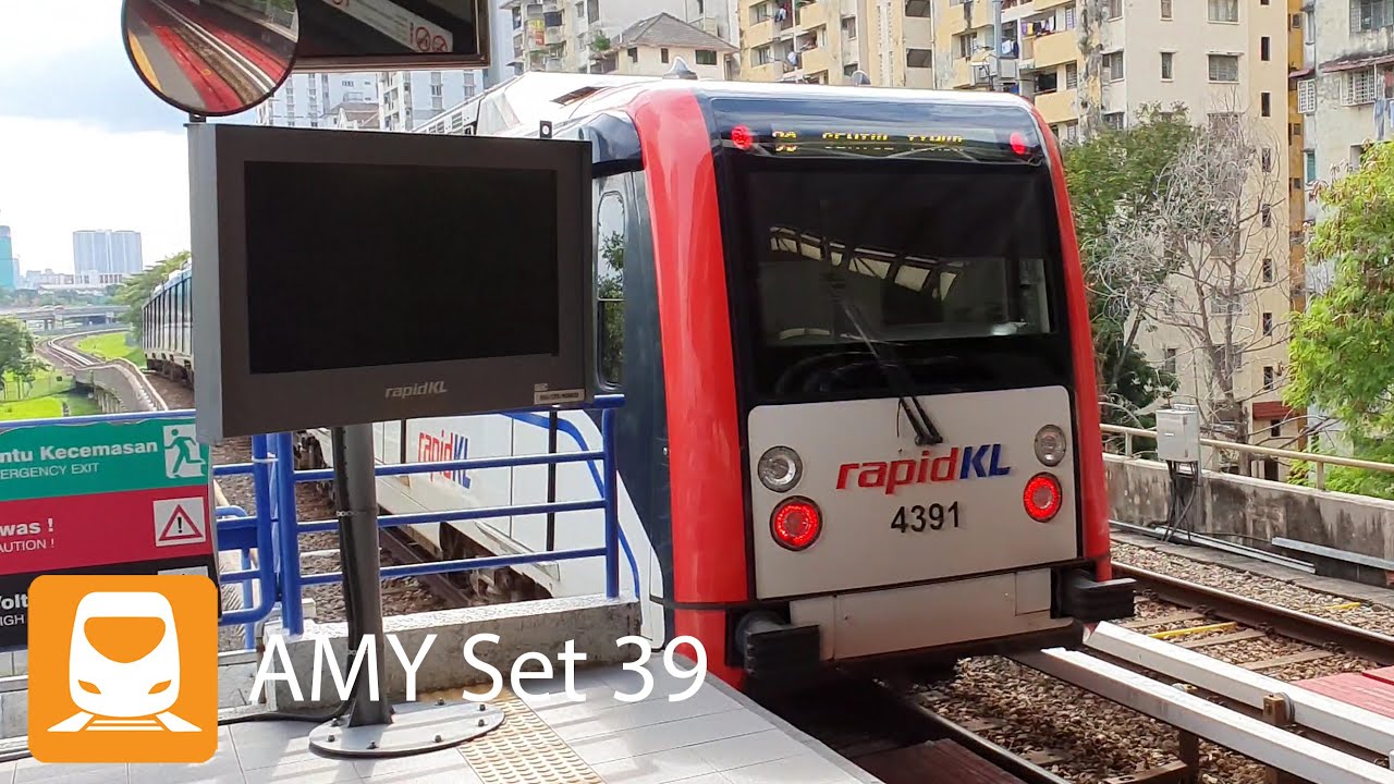 LRT AMPANG LINE AMY SET 39 DEPARTING AT MALURI STATION - YouTube