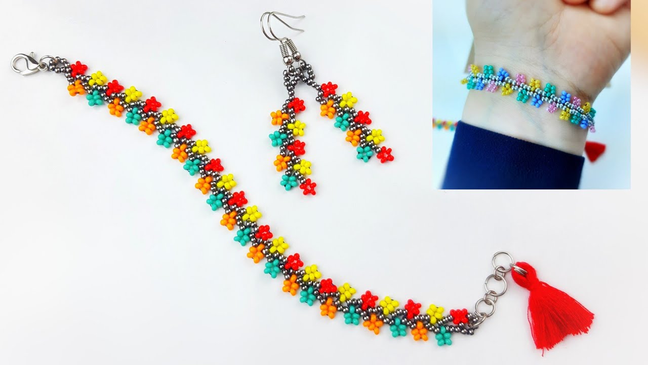 Nepal Chain Stitch Bracelet & Earrings Making. Nepal Örgü Bileklik ...