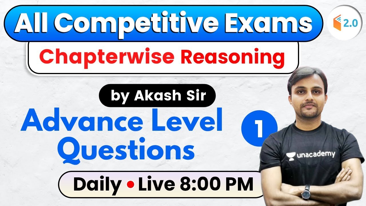 8:00 PM - All Competitive Exams | Chapterwise Reasoning by Akash Sir ...