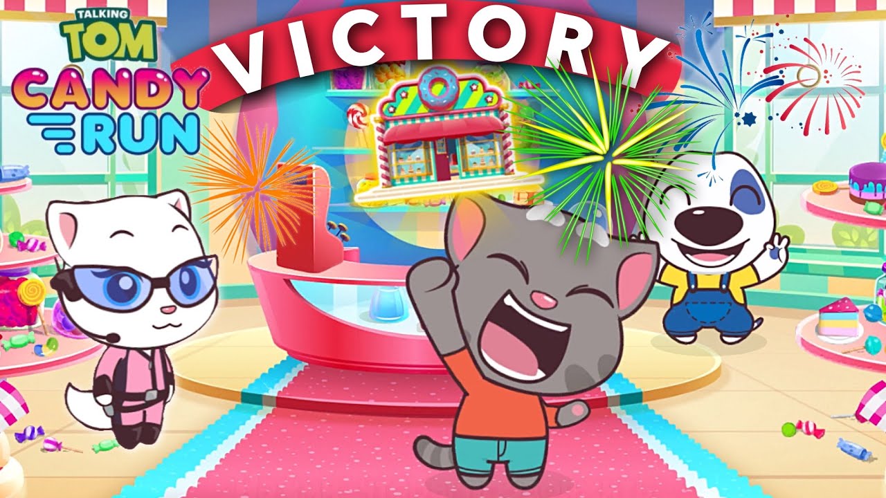 Talking Tom CANDY run gameplay VICTORY 2021 - YouTube