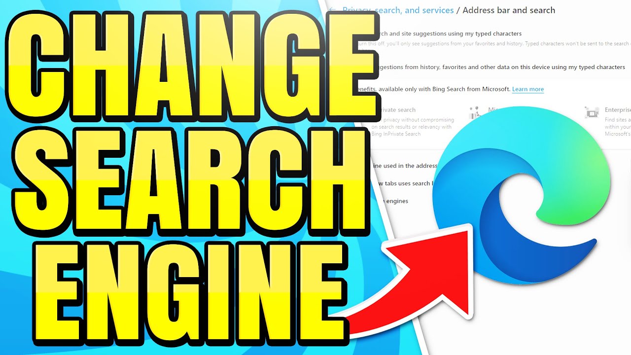 How to Change Search Engine in Microsoft Edge - YouTube