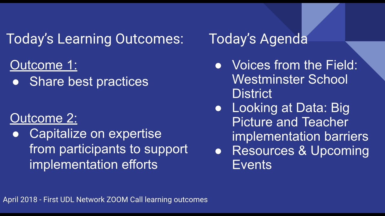 CA UDL Network: Integrating UDL & MTSS and Barriers to UDL ...