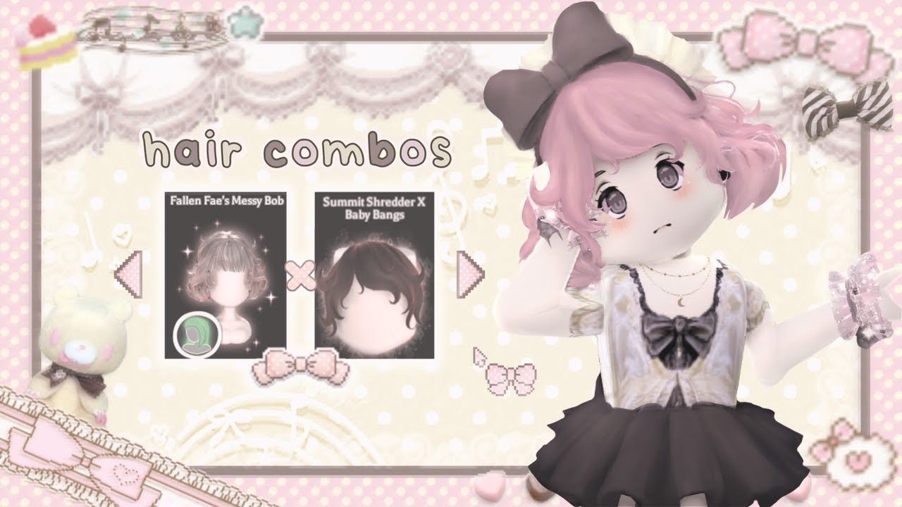 cute hair + bangs combinations ~ #25 ୨୧ royale high - YouTube
