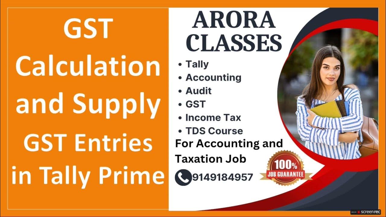 GST Calculation and Supply | GST Entries in Tally Prime | - YouTube