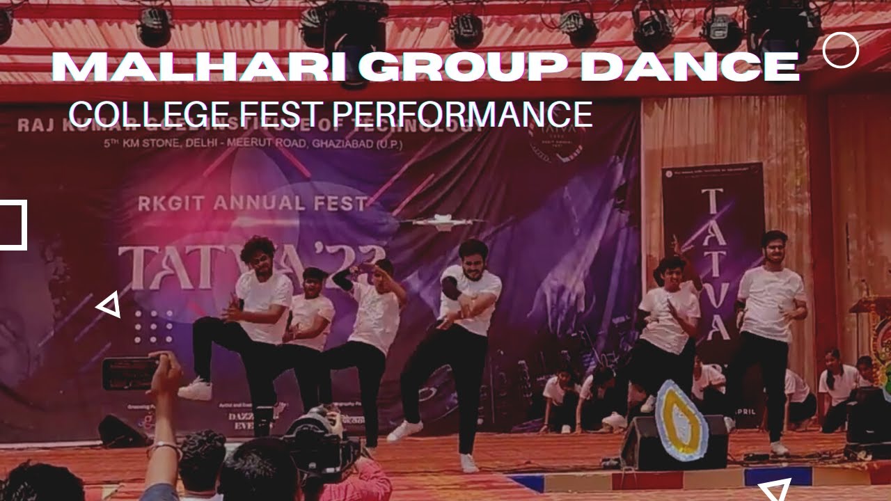 College Fest Dance || Malhari Group Dance - YouTube