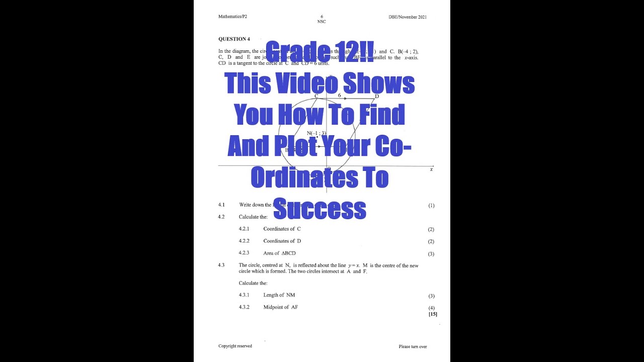 Matric/Grade 12 Math Paper 2 Past Paper 2021 Question 4 Graphs On ...
