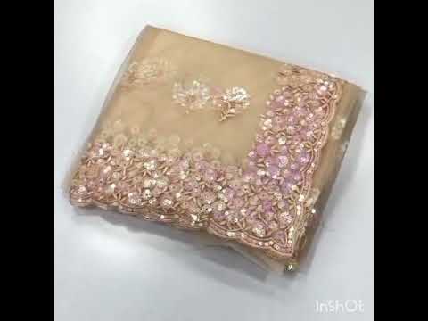 Tharu saran collections🥰☺ Fancy Embroidery Net saree 💖🥰 - YouTube