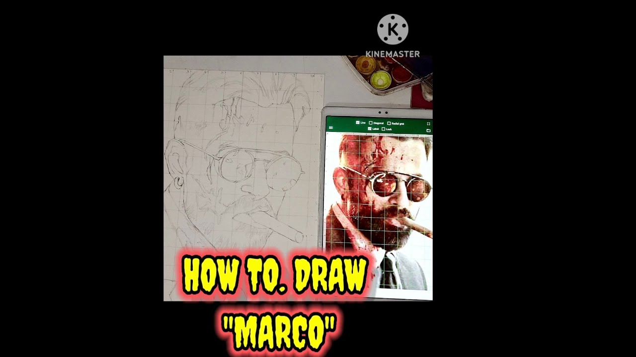 how to draw "marco" #marco #bollywood #sketch #colour #drawing #potrait ...