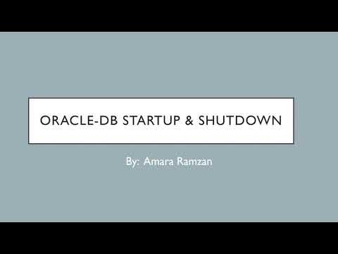 ORACLE-DB Startup & shutdown | oracle 19c | Database Operating Modes - YouTube
