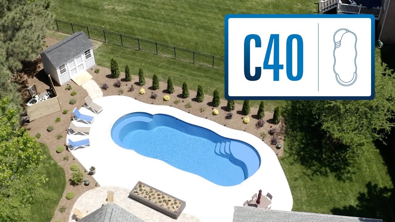 Finished Fiberglass Pool Projects - River Pools C40 Model Highlights ...