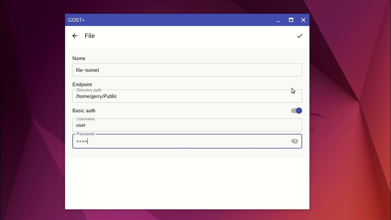 GOST.PLUS - create a FILE tunnel - YouTube