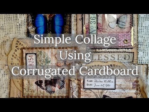 Simple Collage Idea Using Corrugated Cardboard. - YouTube