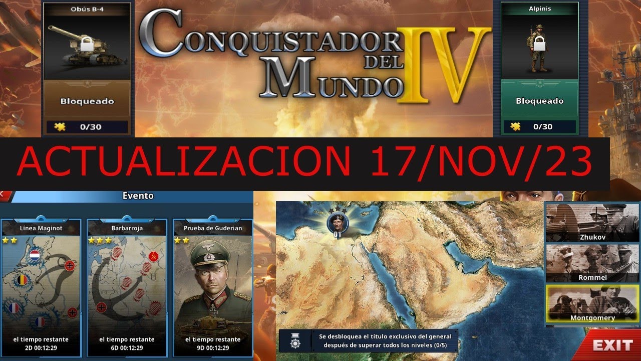 World Conqueror 4 Actualización 17 de noviembre - YouTube