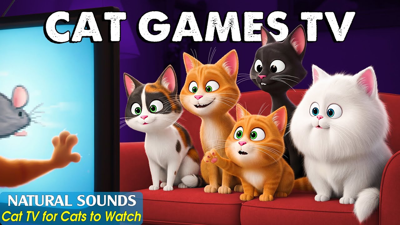 🔴STIMULATING CAT TV 24/7－3D Cat Games on Screen To Keep Cats ...