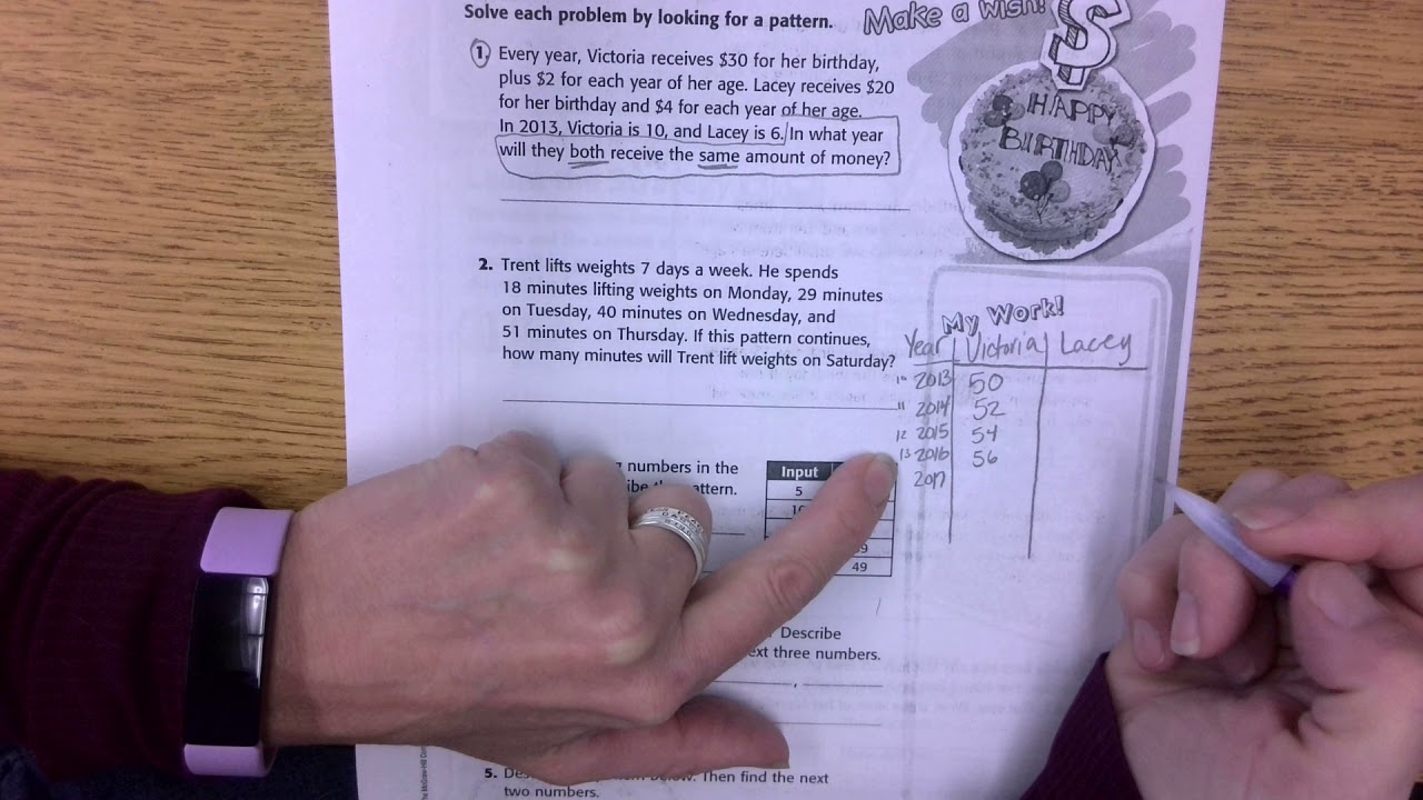 Math 6-7: Problem Solving Investigation - YouTube