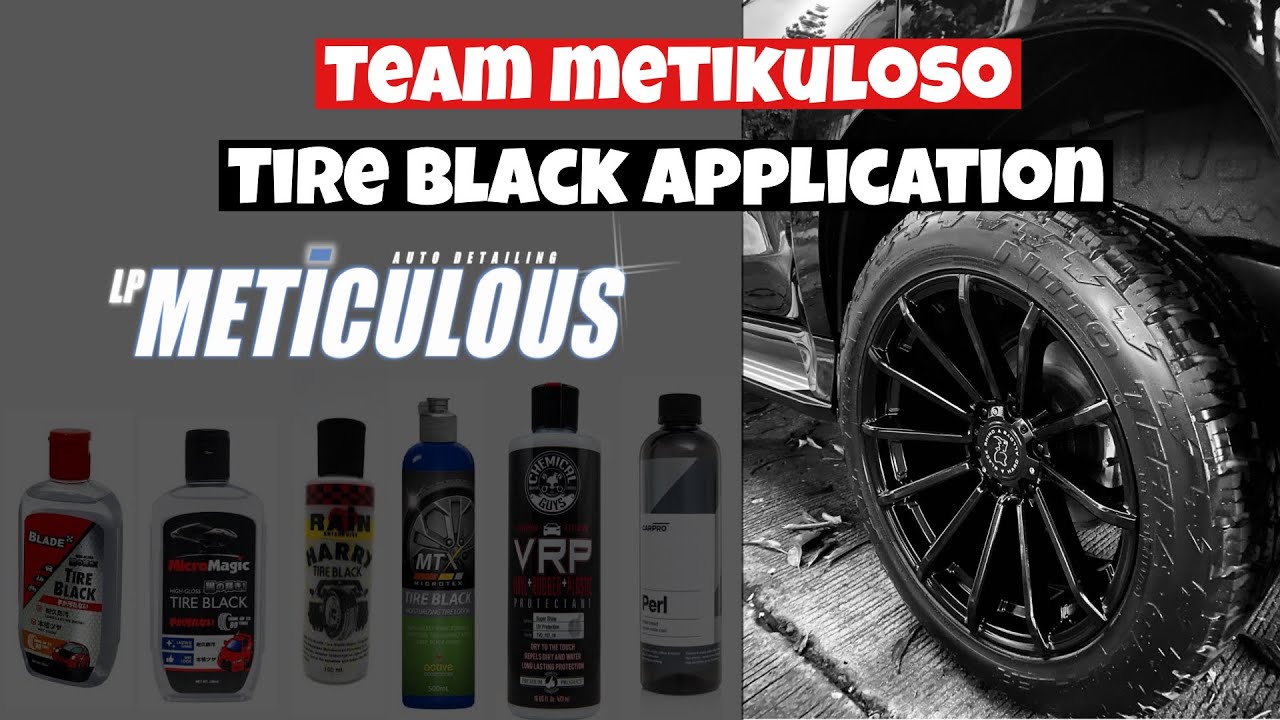 Tire black application - YouTube