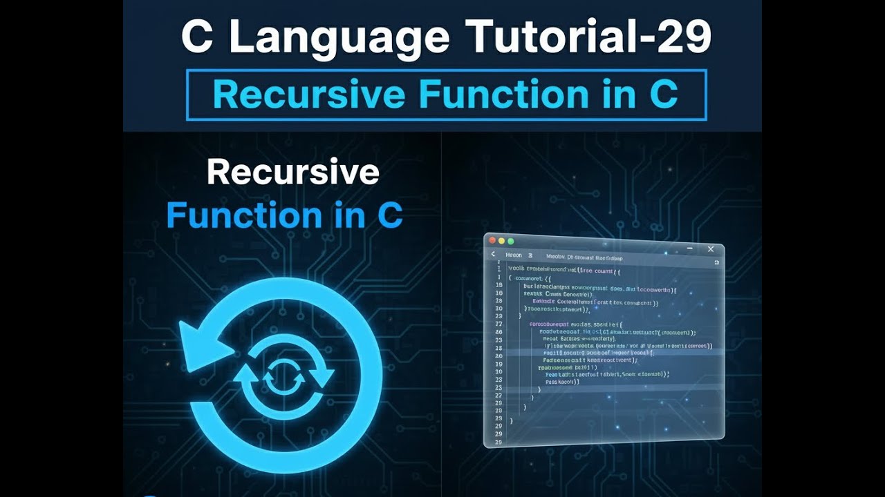 Recursive Function in C | C Language Tutorial-29 - YouTube