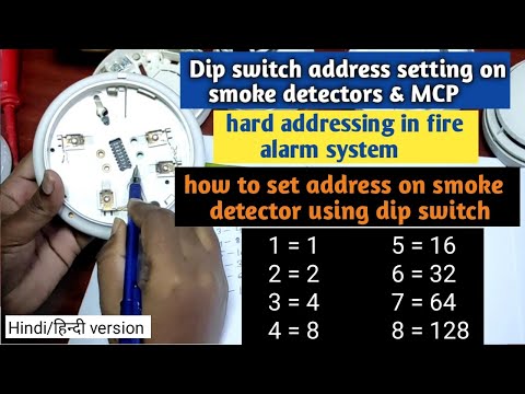 Dip switch address setting on smoke detectors & MCP | smoke detector address setting | DIP Switch