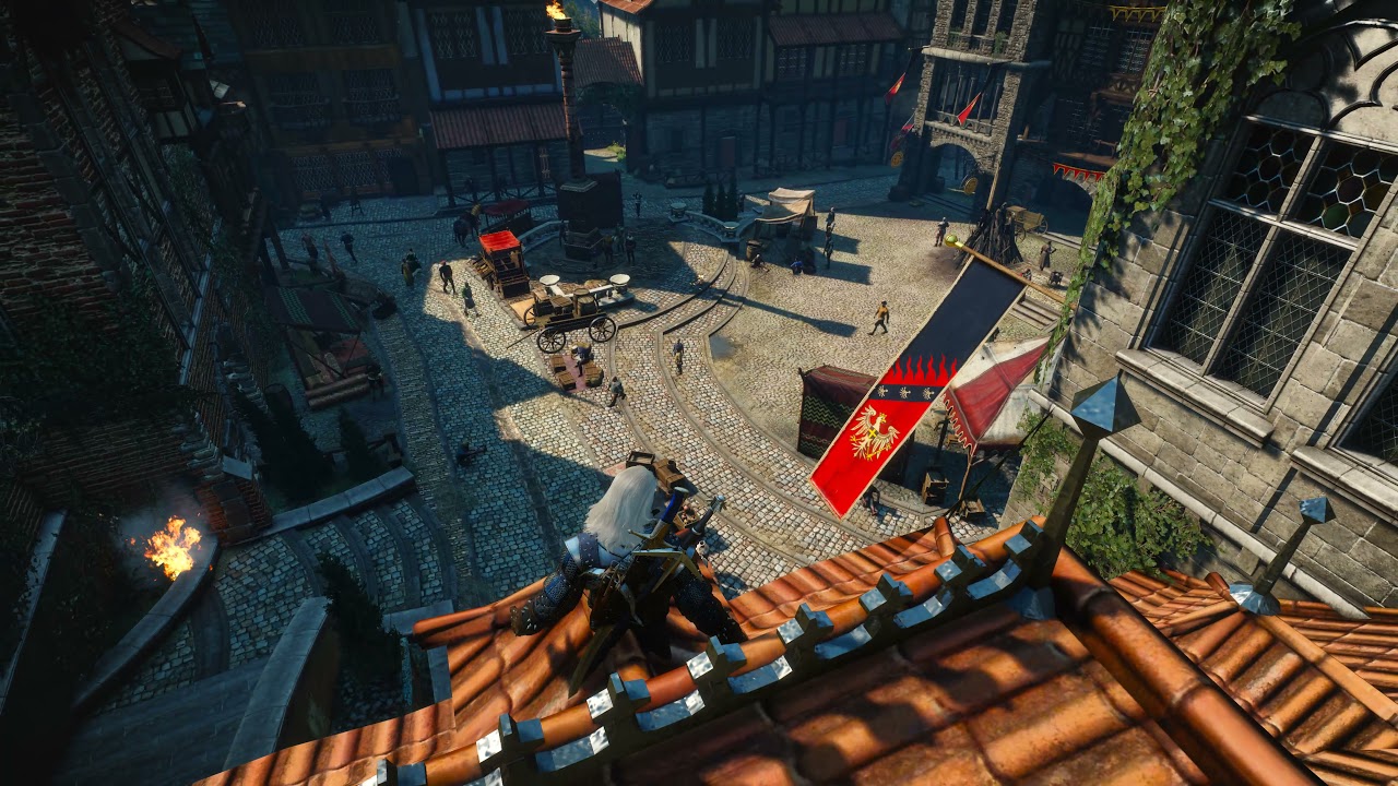 Witcher in a bad mood | Hierarch Square | Novigrad | The Witcher 3 ...