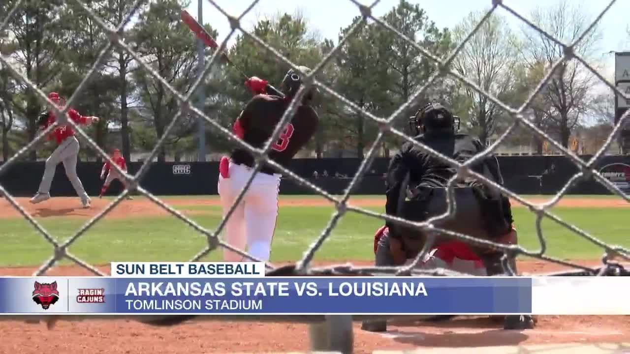 Arkansas State baseball falls to Louisiana in series finale - YouTube