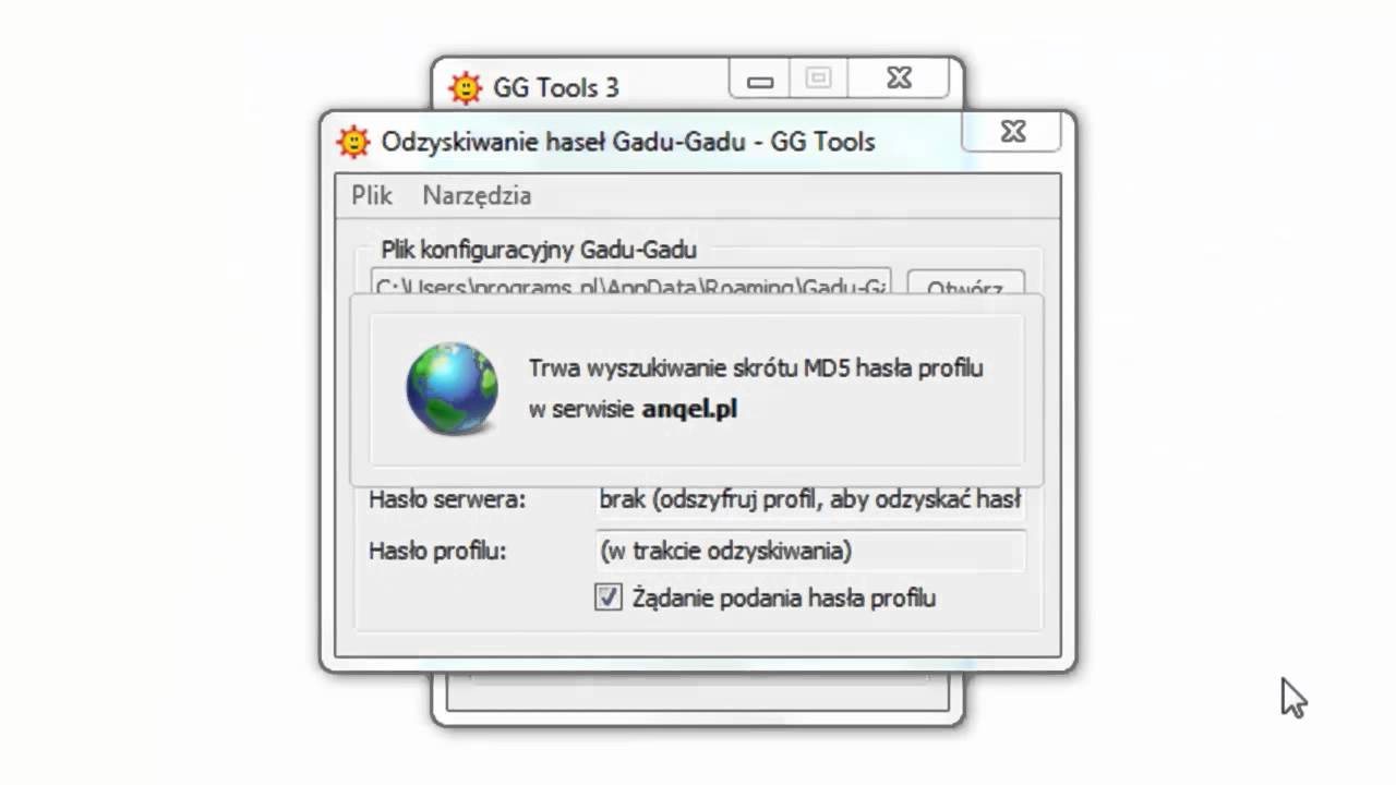 Jak odzyskać hasło do Gadu-Gadu za pomocą programu GG Tools? - YouTube