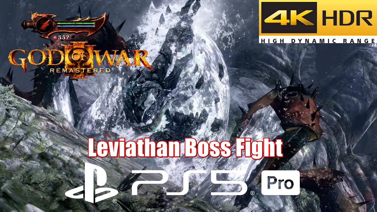 God of War 3 Remastered PS5 Pro | Leviathan Boss Fight in 4K HDR 60FPS ...